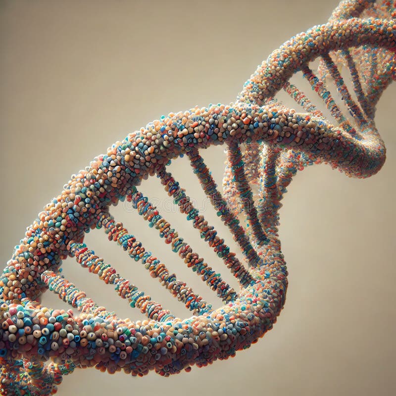 DNA Structure Representing Science and Evolution Stock Image - Image of ...