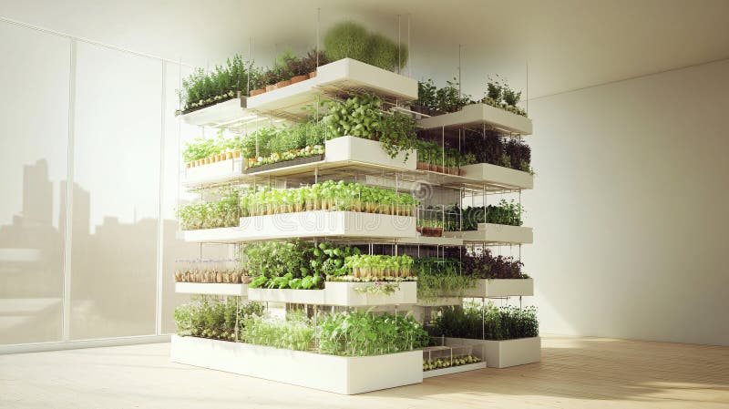 Vertical Farming, Modern Farming Stock Photo - Image of indoor, modern ...