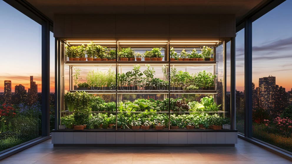 Vertical Farming, Modern Farming Stock Photo - Image of green, building ...