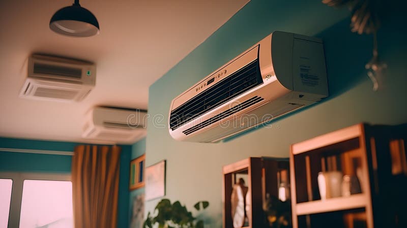 The Image of the Air Conditioner on the Wall, Modern Interior, Climate ...