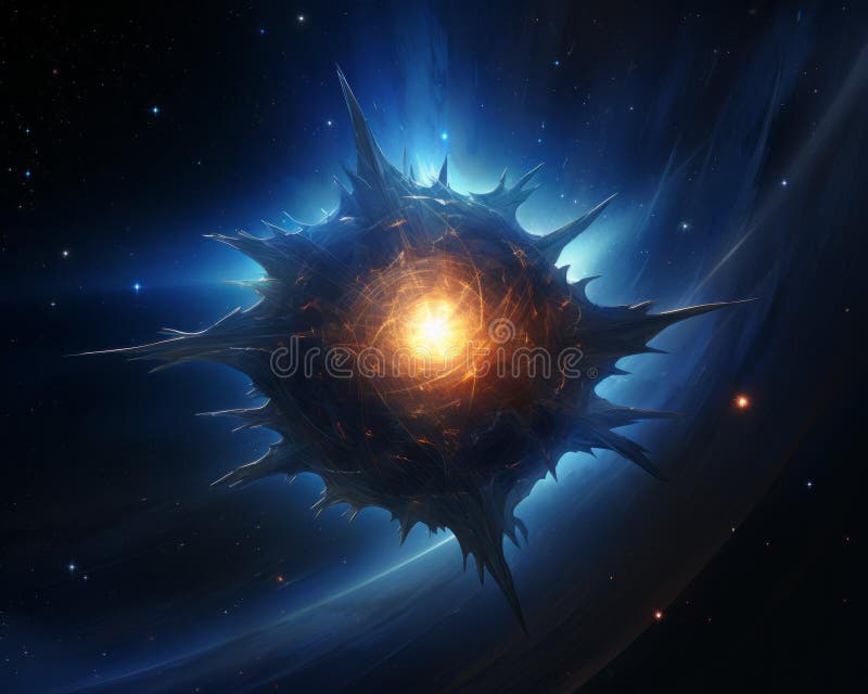An Image of an Alien Star in Space Stock Illustration - Illustration of ...
