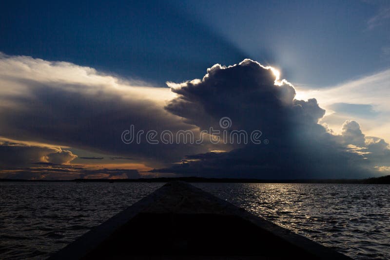 Image of the Amazon River in Loreto Peru. Calm Water at the Beginning ...