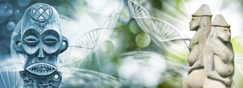 Ancient Cult Mask and Cult Sculptures Against the Background of an ...
