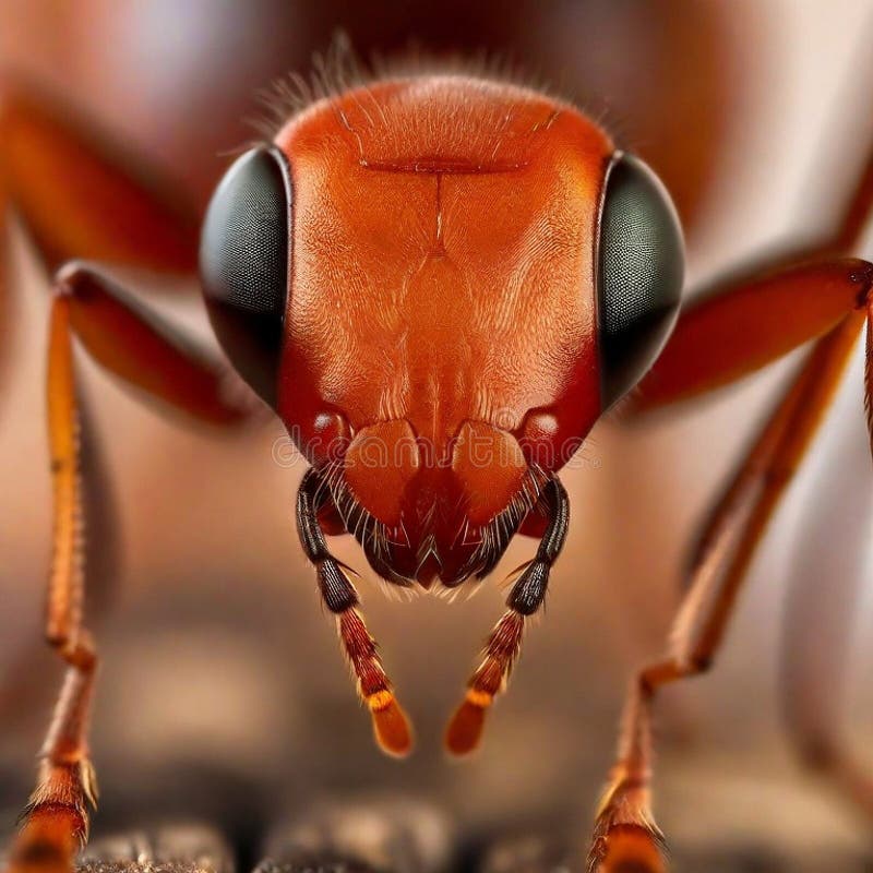 Image of an Ant S Head Seen Under Magnification Stock Illustration ...