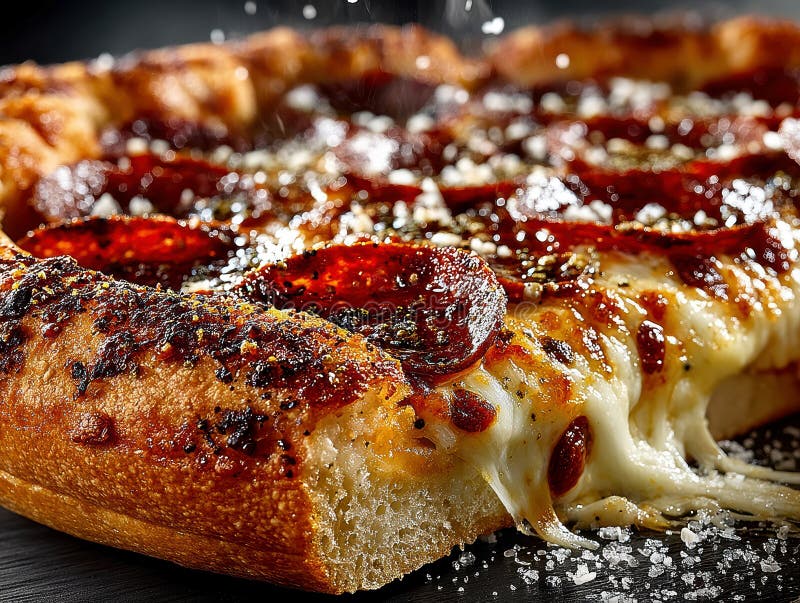 Image of Appetizing Pepperoni Pizza, Freshly Baked with Crispy Crust ...