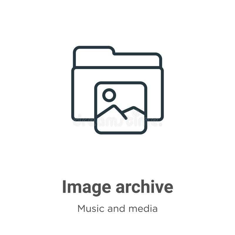 Image Archive Icon in Trendy Design Style. Image Archive Icon Isolated ...