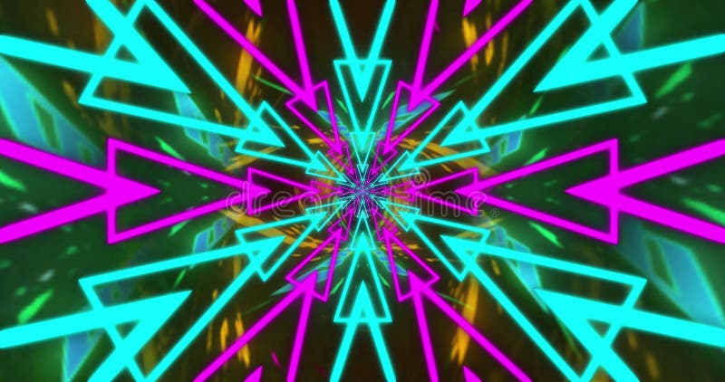 Image of Arrows Moving in Seamless Loop Over Light Trails Stock ...