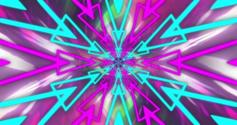 Image of Arrows Moving in Seamless Loop Over Light Trails Stock ...