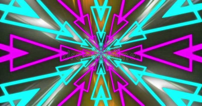 Image of Arrows Moving in Seamless Loop Over Light Trails Stock ...