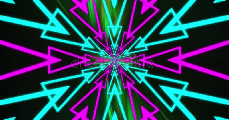 Image of Arrows Moving in Seamless Loop Over Light Trails Stock ...