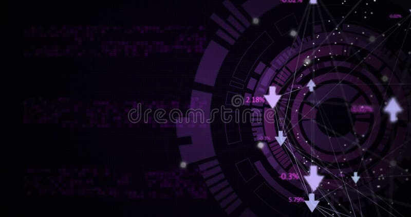 Image of Arrows with Network of Connections Over Scope Scanning Stock ...