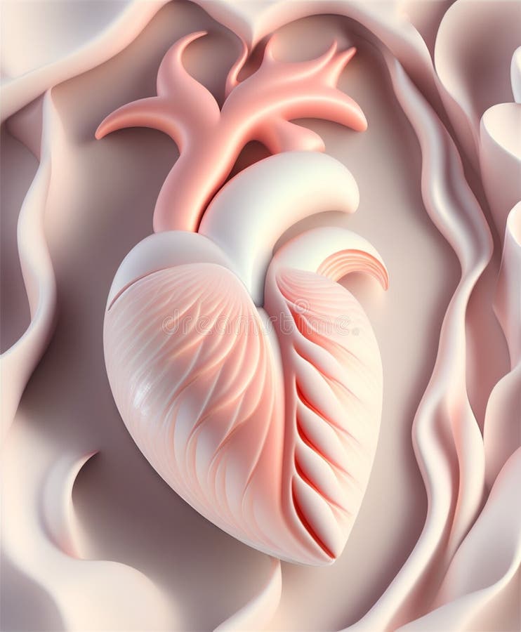 Image of an Artificial Human Heart Pumping Blood Generative AI Stock ...