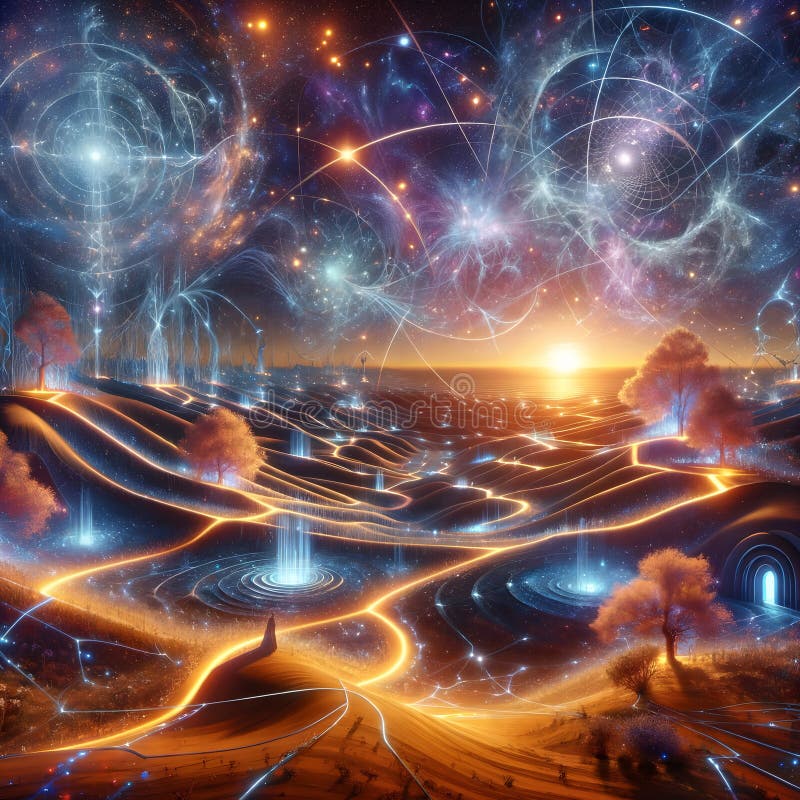 A Digital Illustration of a Multidimensional Universe with Various ...