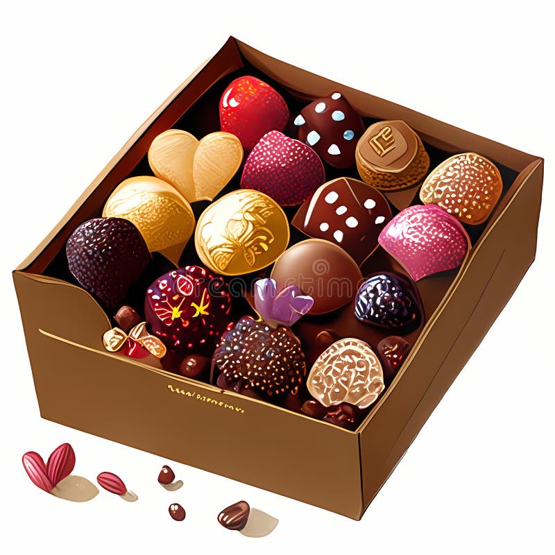 Image of Assorted Box of Chocolates, Premium Grade Chocolate Stock ...