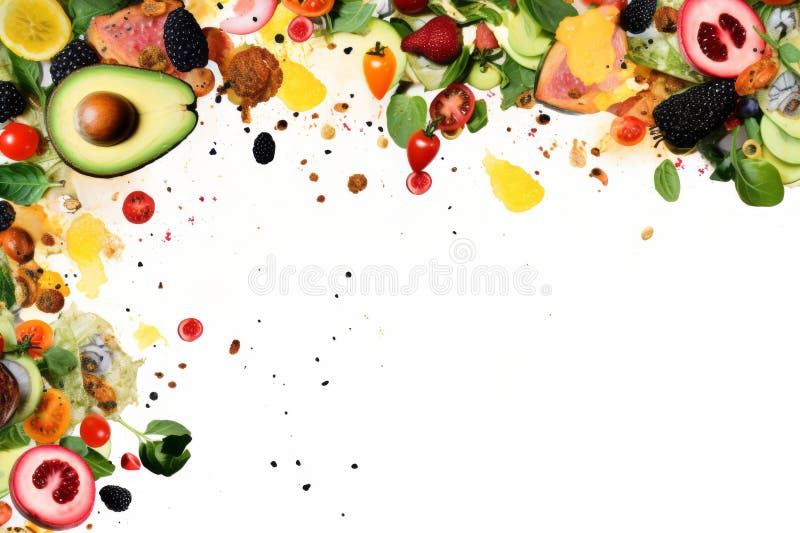 An Image of an Assortment of Fruits and Vegetables Stock Illustration ...