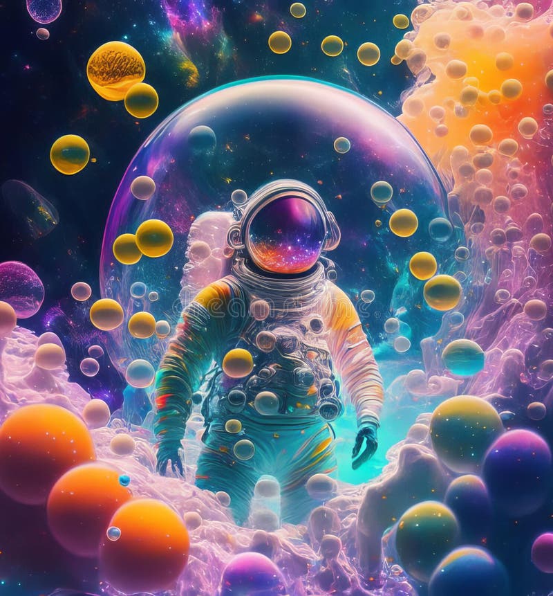 Galaxy Space Art Astronaut