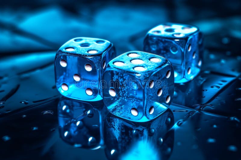 An Image of Attractive Blue Dice Stock Photo - Image of gamble, play ...