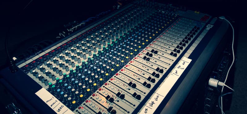 Audio Mixing Board stock photo. Image of fader, adjust - 131206488