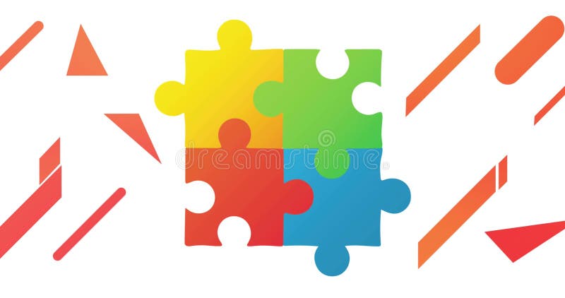 Image of Autism Colourful Puzzle Pieces Forming Square on White ...
