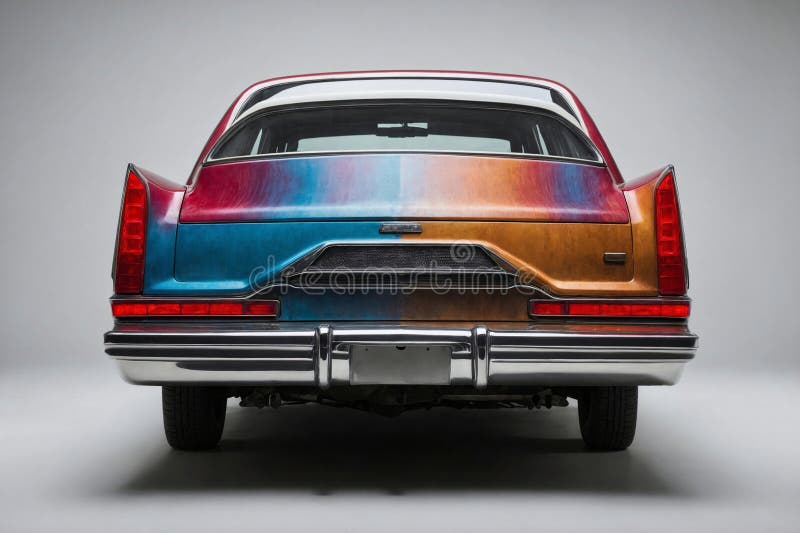 An Image of Back of the Sedan Car Stock Illustration - Illustration of ...