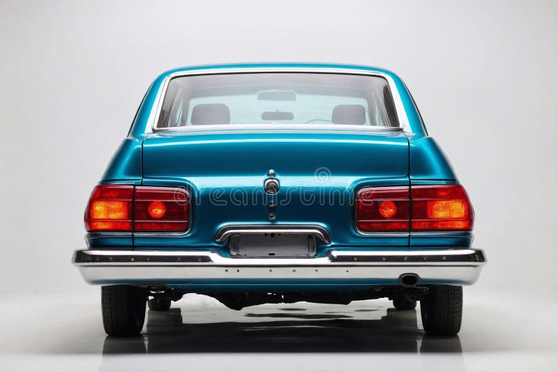 An Image of Back of the Sedan Car Stock Illustration - Illustration of ...