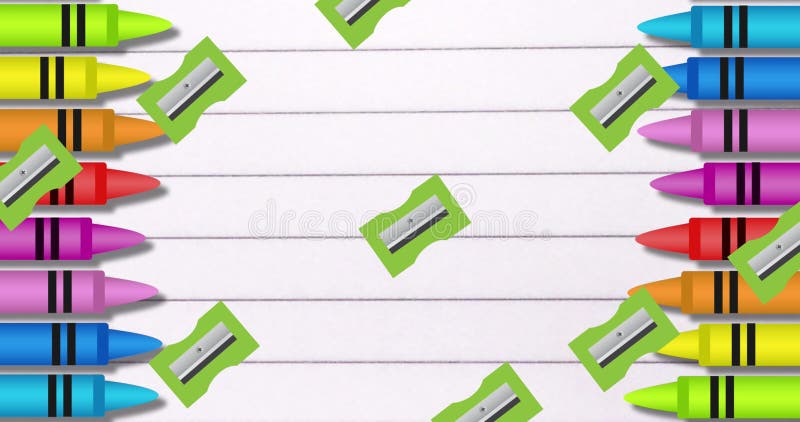 Image of Back To School Text Over School Items Icons Stock Illustration ...