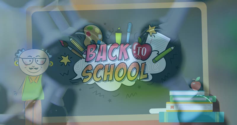 Image of Back To School Text Over Models in Lab Stock Photo - Image of ...