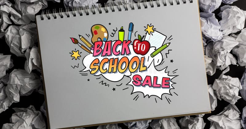 Image of Back To School Text Over Paper Stock Photo - Image of paper ...