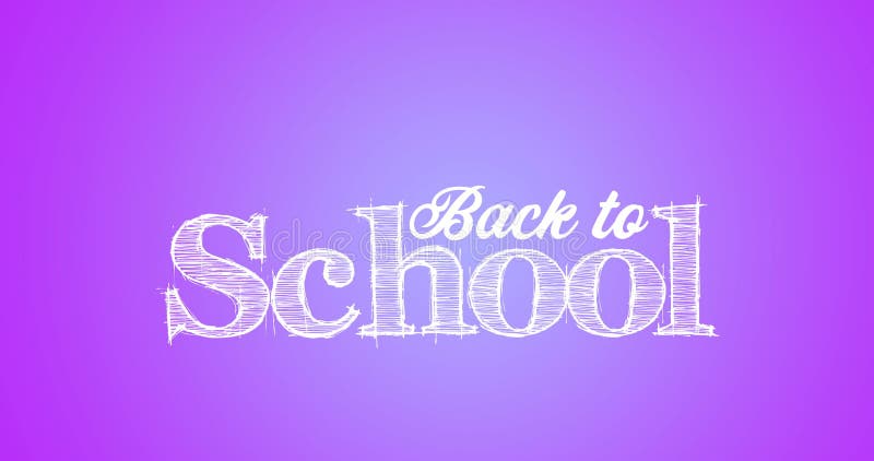 Image of Back To School Text Over Purple Background Stock Illustration ...