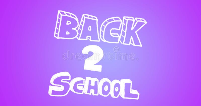 Image of Back To School Text Over Purple Background Stock Illustration ...