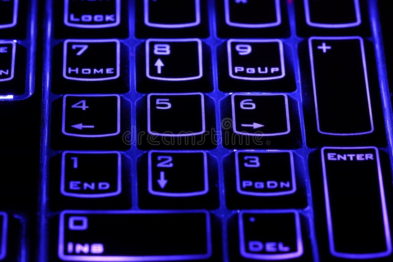 Image of a Backlit Keyboard. Stock Image - Image of text, backlit: 85114069
