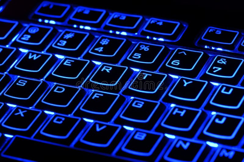 Image of a Backlit Keyboard. Stock Image - Image of education, office ...