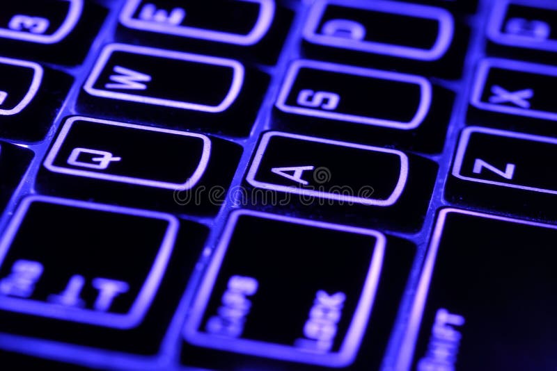 Image of a Backlit Keyboard. Stock Image - Image of hardware, education ...
