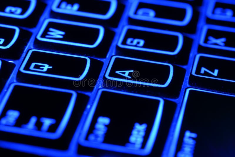 Image of a Backlit Keyboard. Stock Photo - Image of pattern, electronic ...