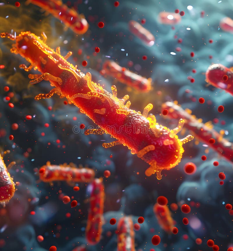 Image of Bacterial Bacteria Microbe 3d Rending High Quality Photo Stock ...