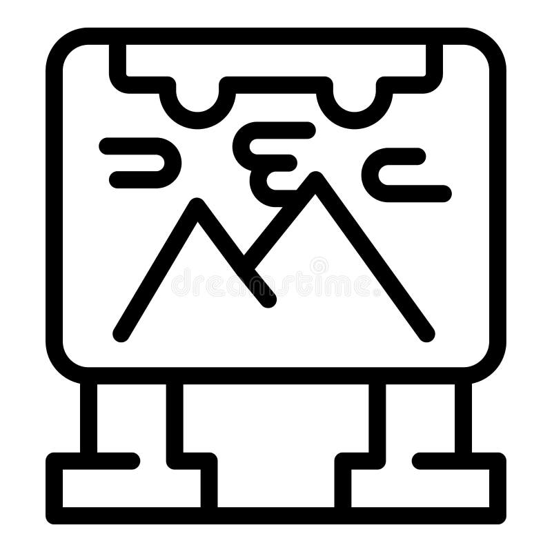 Image Banner Icon Outline Vector. Plotter Machine Stock Illustration ...