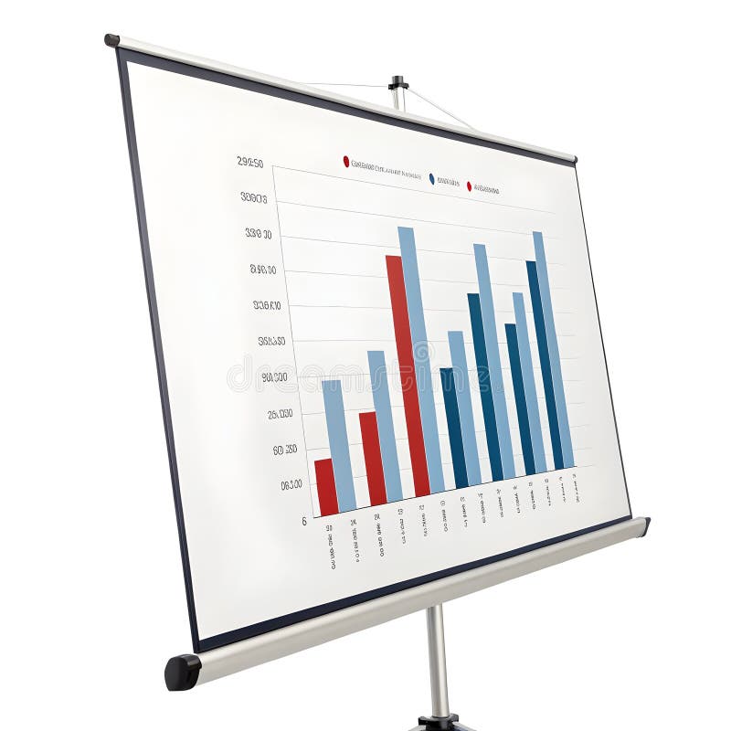 Bar Chart Graph Isolated on White Background Stock Illustration ...