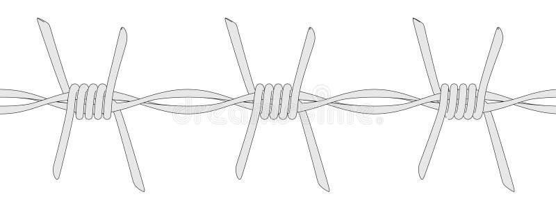Image of barbed wire stock illustration. Illustration of fence - 35967080