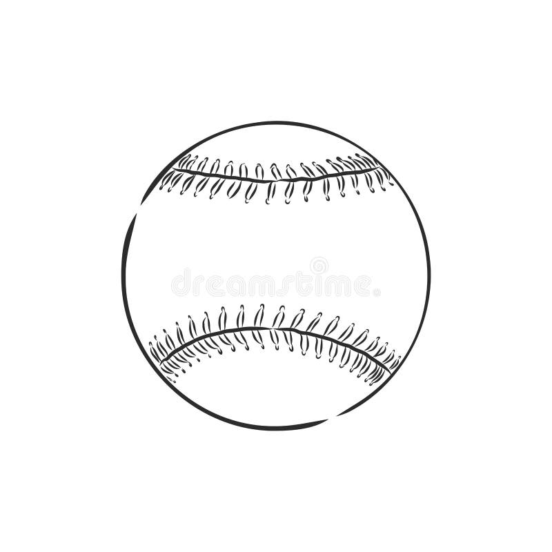 Image of a Baseball Isolated in White Background. Baseball Ball, Vector ...