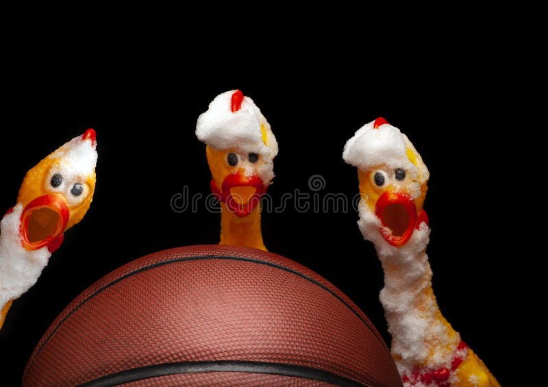 Image of Basketball Rubber Chicken Dark Background Stock Image - Image ...