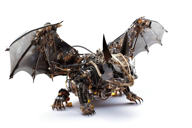 Image of a Bat Modified into a Robot on a White Background. Wild Animal ...