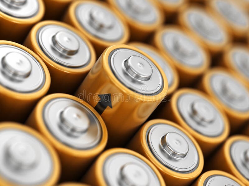 Batteries in background stock illustration. Illustration of battery ...