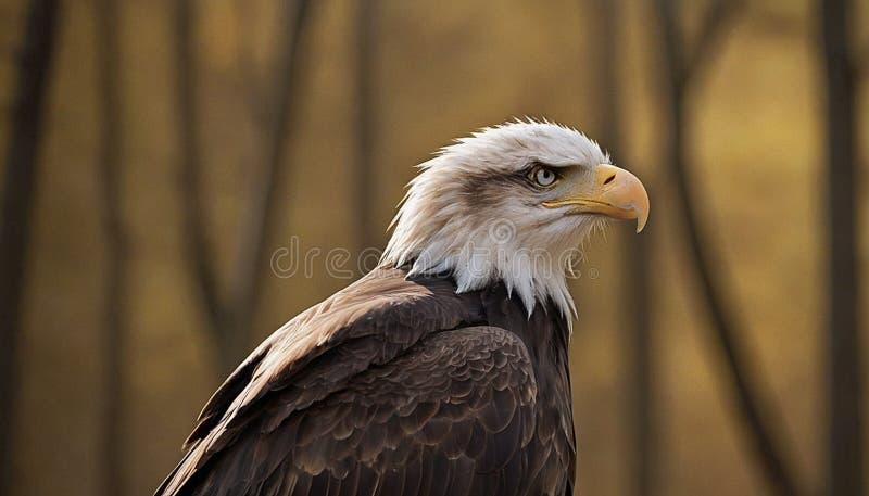 Beautiful and Almighty Bald Eagle Portrait Stock Image - Image of ...