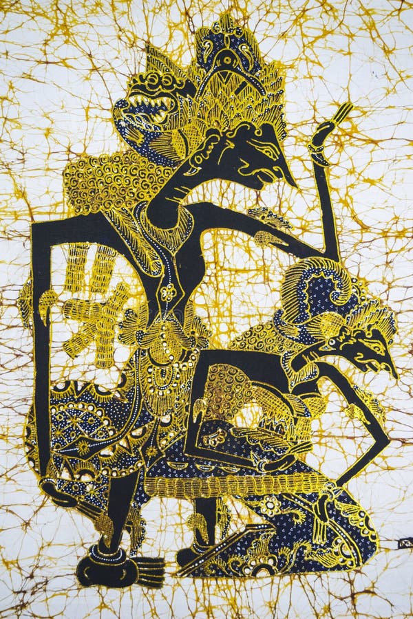 Beautiful Batik with Wayang Pattern Editorial Image - Image of figure ...