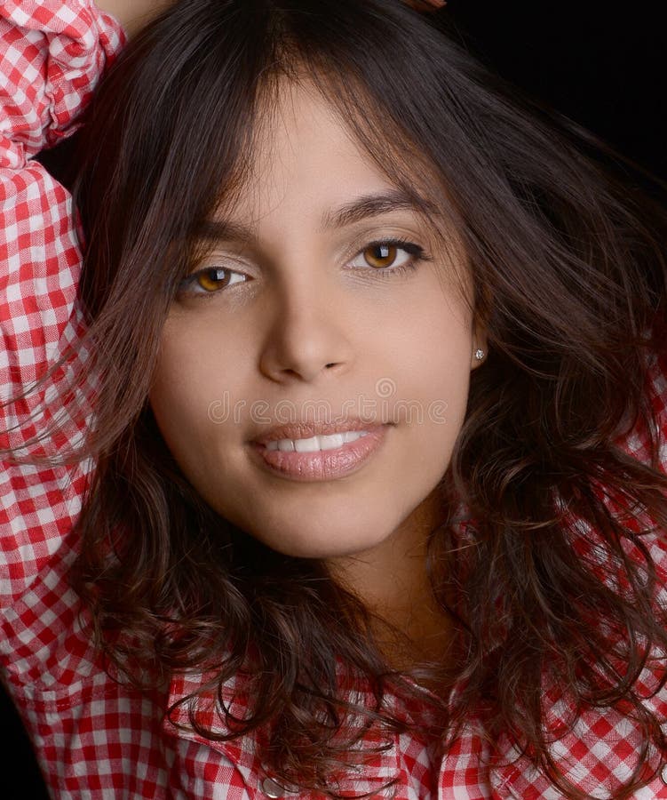 Beautiful Latino Woman stock image. Image of contact - 29757395