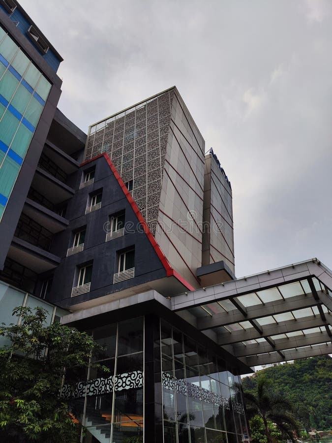 Image of a Beautiful and Luxurious Hotel Example from Below Stock Photo ...