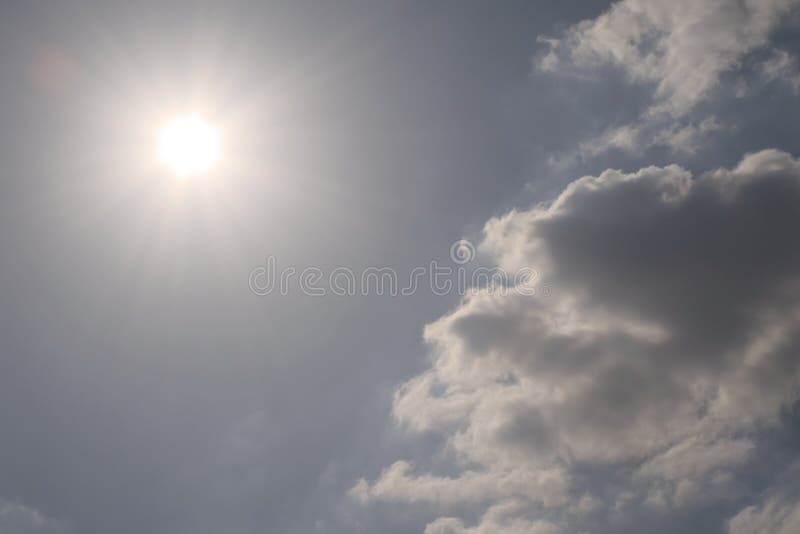 Image of a Beautiful Morning Sun Shines in Blue Sky and Cloud Stock ...