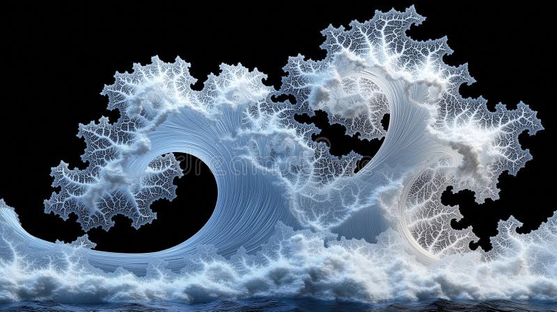 The Image is a Beautiful Representation of a Wave Made of Ice Stock ...