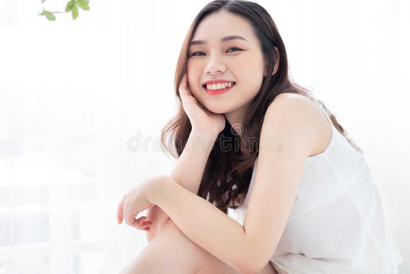 Image of Beautiful Young Asian Woman in the Morning Stock Image - Image ...