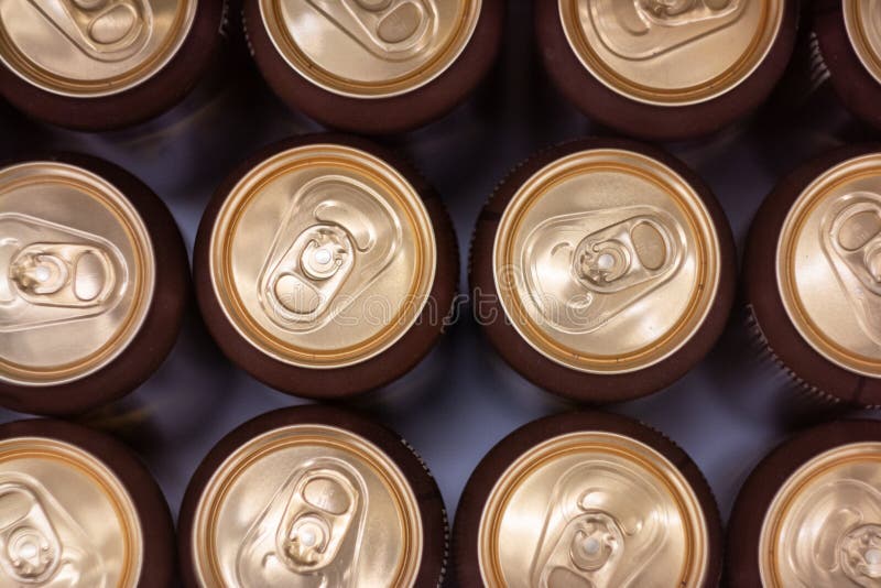 Image of Beer Cans Top View. Stock Photo - Image of food, liquid: 217906758